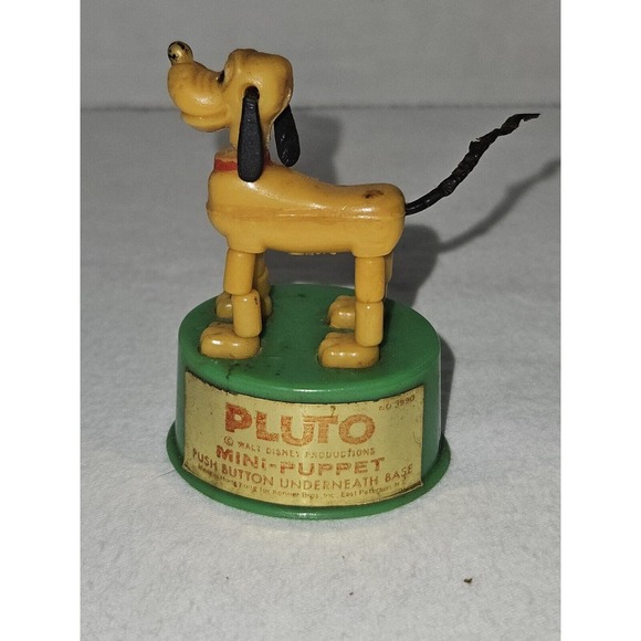 KOHNER | Toys | Vintage Pluto Mini Puppet Disney Push Button Kohner Brothers Inc | Poshmark